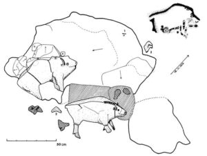Paleolithic Art – c. 14000-year-old Bull and Cow Bison found in the Le ...
