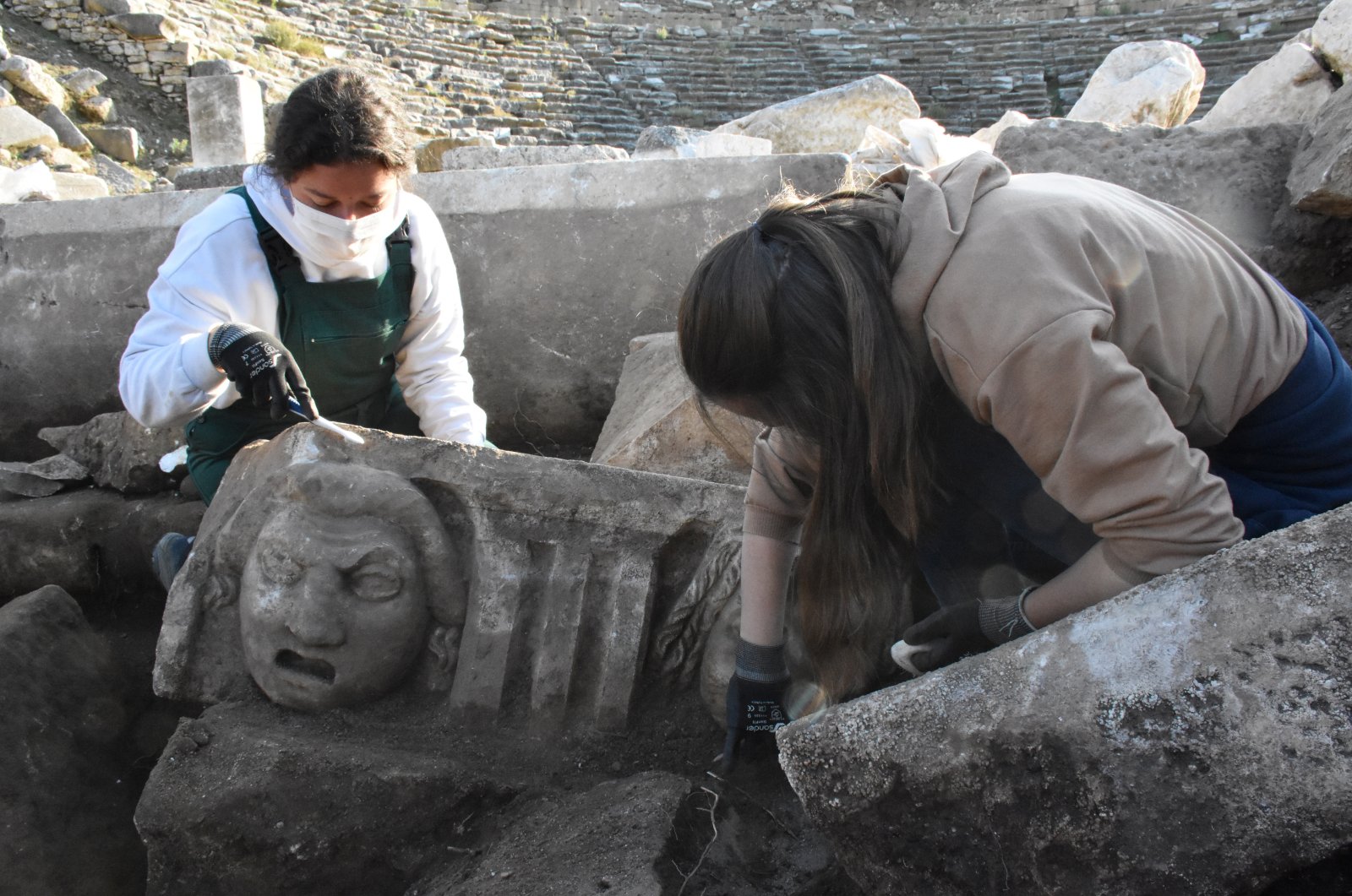 2,200-year-old mythological masks unearthed in Turkey’s Mugla ...
